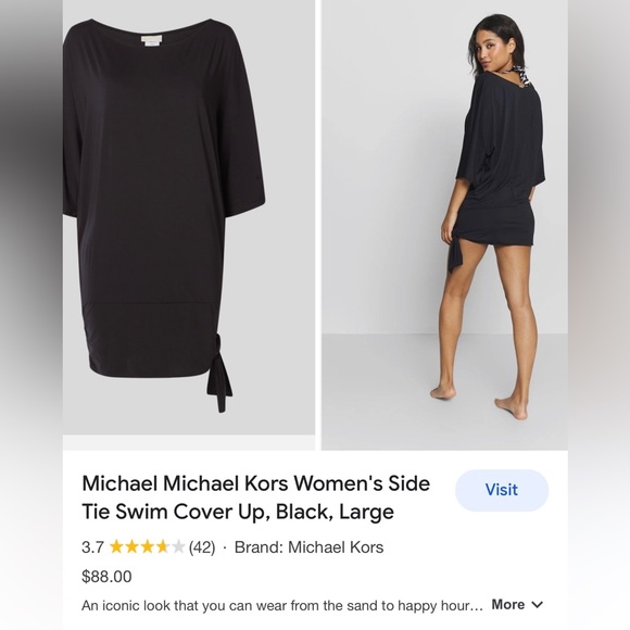 Michael Michael Kors Swim Michael Kors Iconic Solid Side Tie Cover